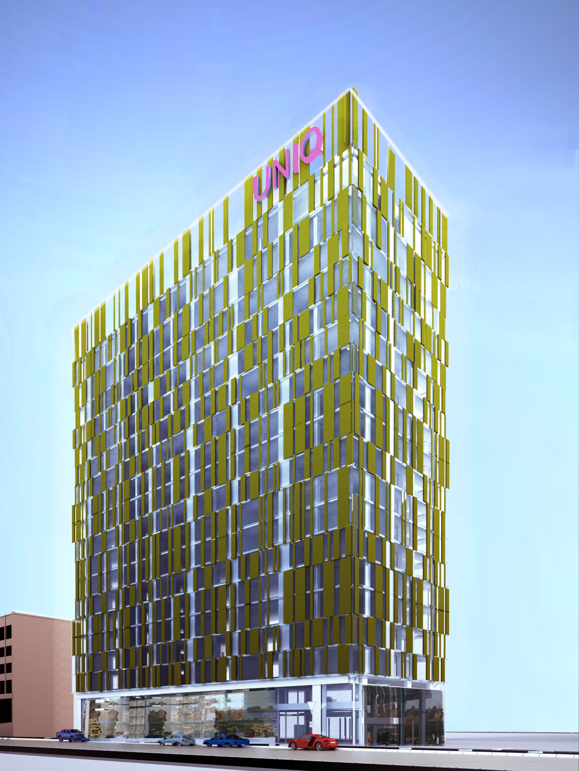 Uniq Hotel Tower Façade Project Orlando, FL - Lerch Bates